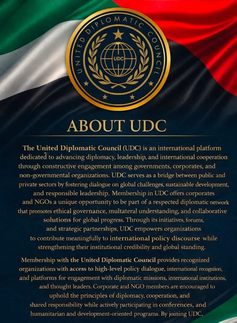 About UDC – United Diplomatic Council – UDC